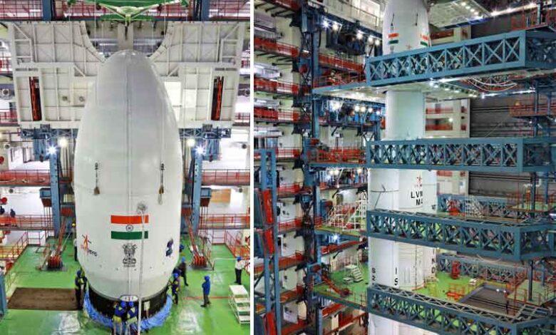 Chandrayaan-3 spacecraft mated at top of India’s heavy lift rocket LVM3