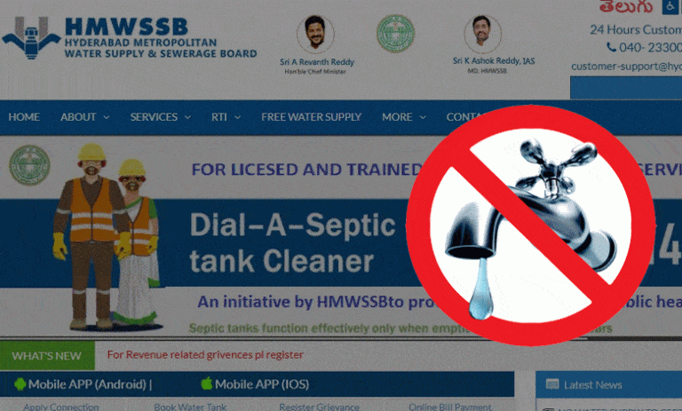 Hyderabad Water Connection Cut Off Alert: Warning Issued by HMWSSB for ...