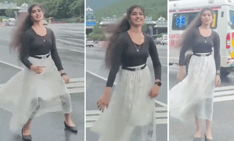 Viral Video of Young Girl Dancing to Pushpa 2 Song on Tirumala Road ...