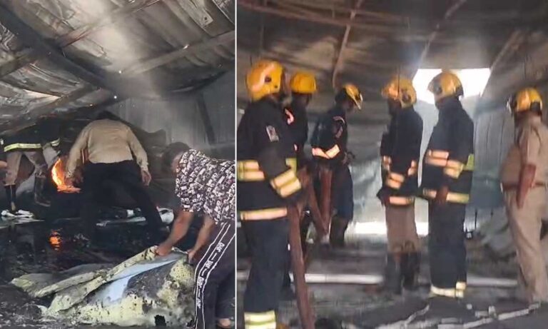 Massive Fire Breaks Out at Mattress Shop in Uppal, ₹25 Lakh Loss Reported
