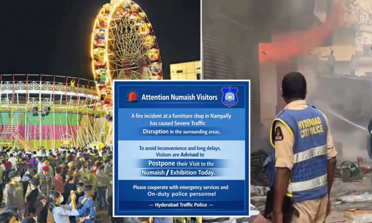 Major Nampally Fire Disrupts Traffic; Numaish Visit Postponed for a Day ...