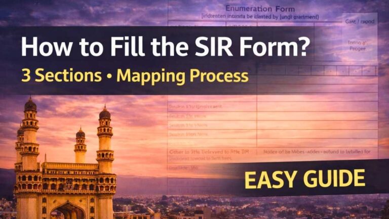 How to Fill SIR Form: Complete Guide to 3 Sections, Mapping Process ...