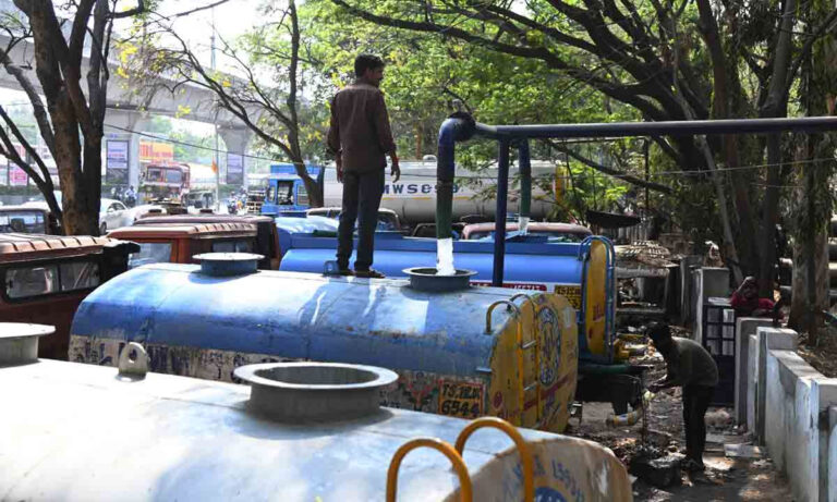 Hyderabad Water Crisis 2026: Tanker Demand Surges to 2.24 Lakh Bookings ...
